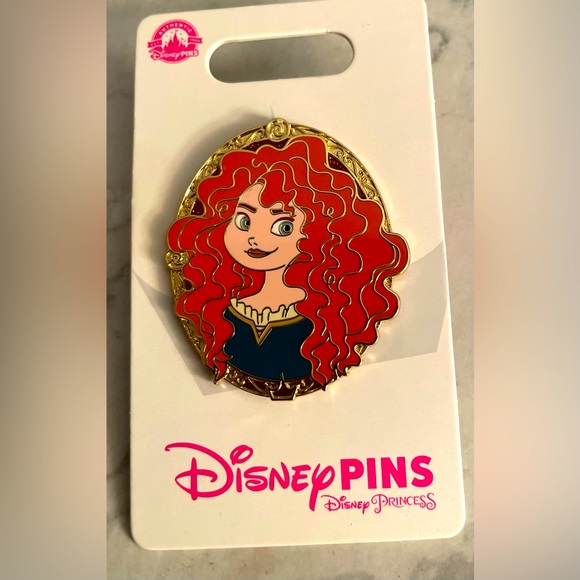 Disney | Accessories | Disney Princess Merida Gold Frame Portrait Pin ...